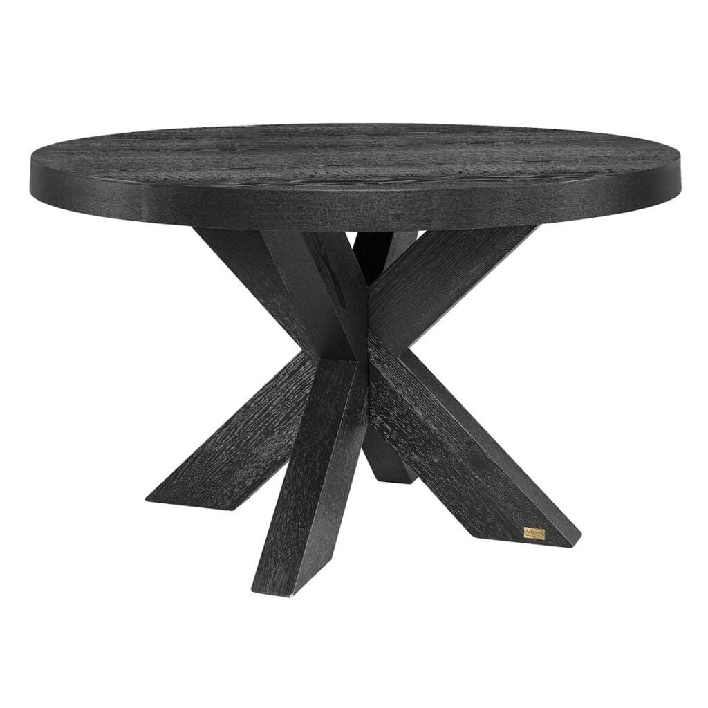 Hunter Round Dining Table – Black - Dining | Refined Living