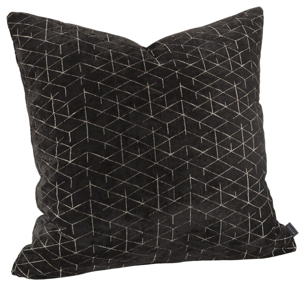 Laurel Diamond Dark Brown Square Cushion - Cushions | Refined Living