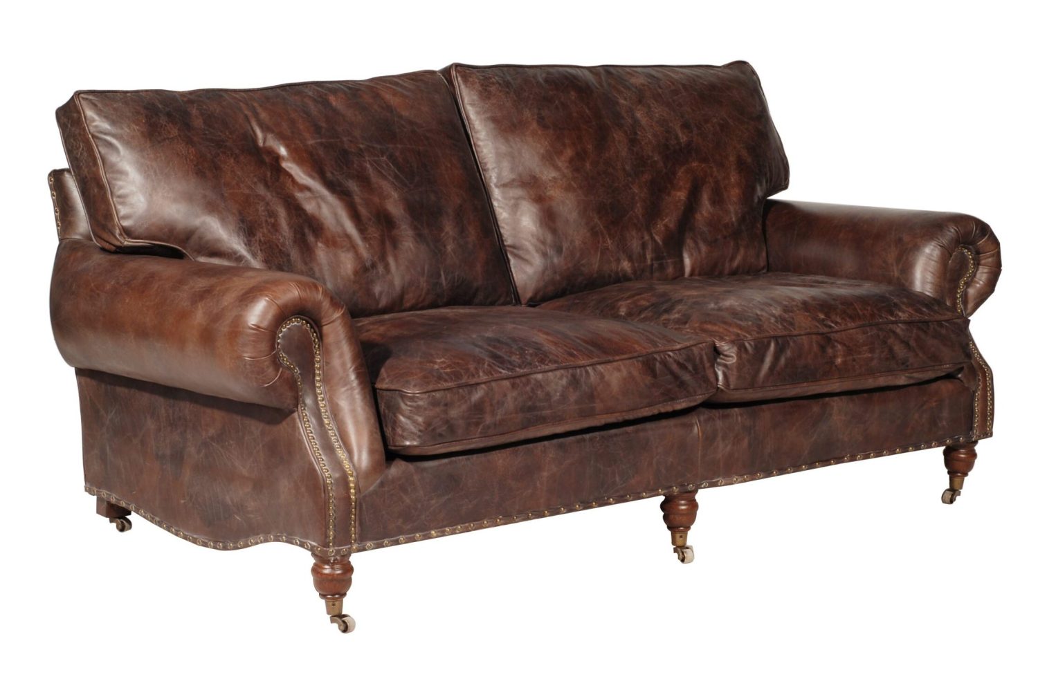 Halo Balmoral 2 Seater – Antique Tobacco - Leather Sofas | Refined Living